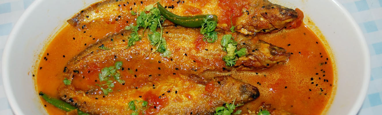 Ingredients for Macher Jhol, Mangsher Jhol, Dishes of India